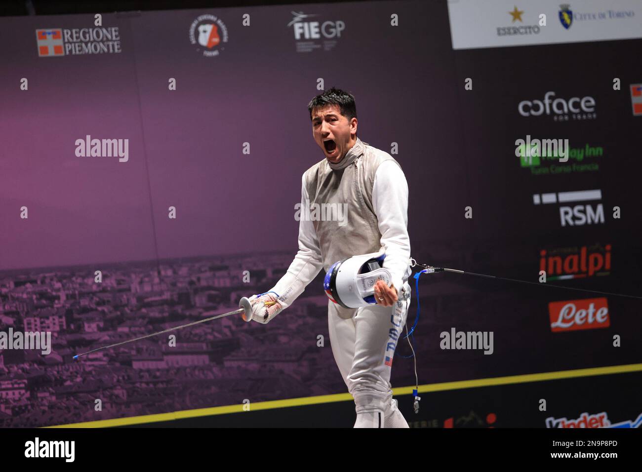 Gerek MEINHARDT (USA) celebrates bthe victory in final during the Sword ...