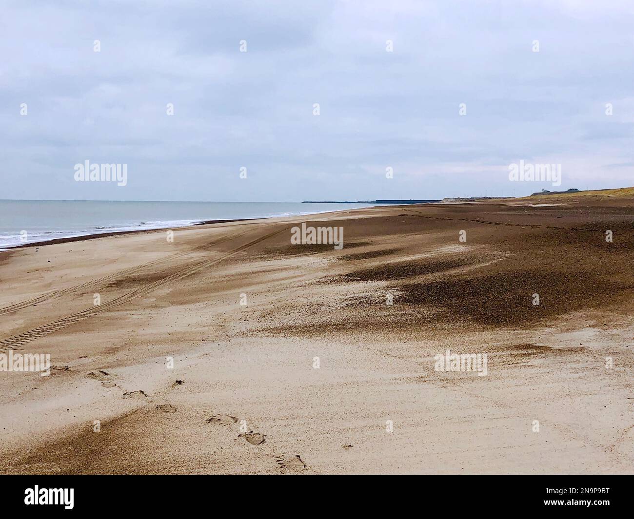 A Sandy seashore in Europe Stock Photo - Alamy