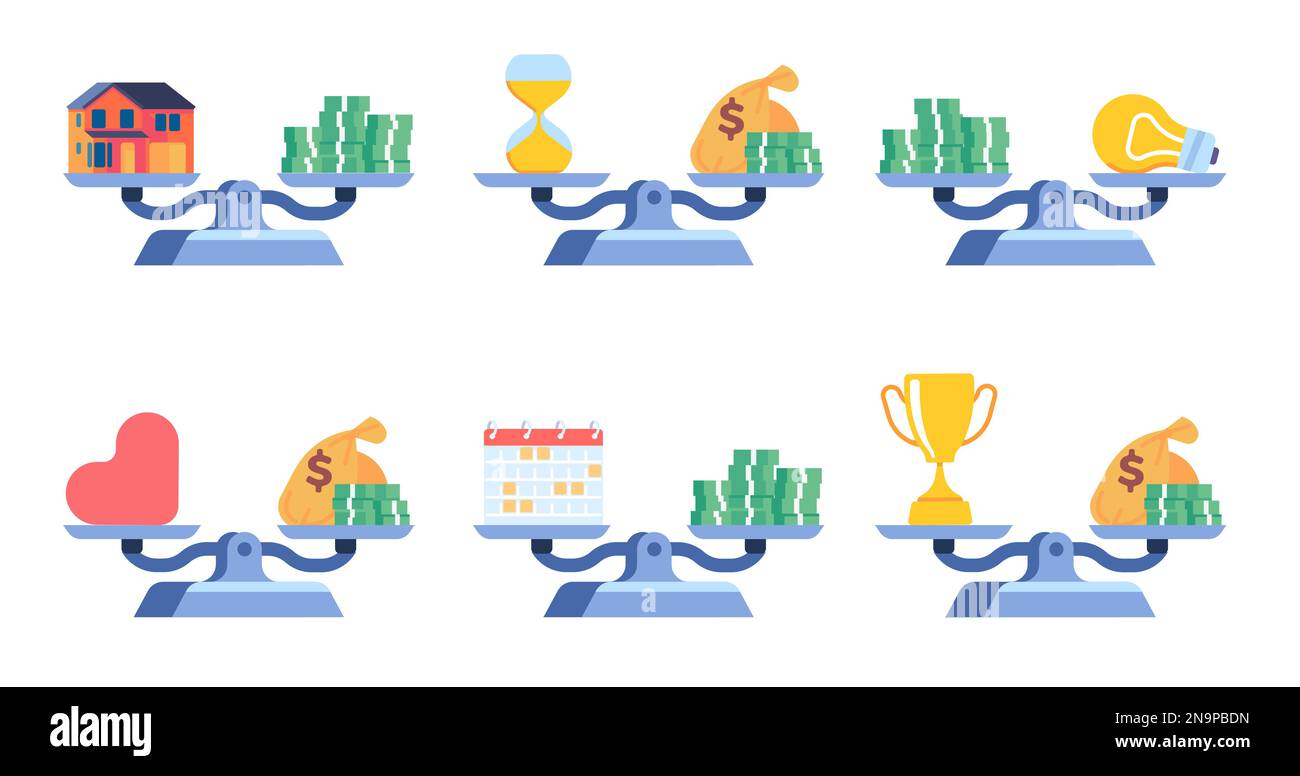 Comparison of costs Cut Out Stock Images & Pictures - Alamy