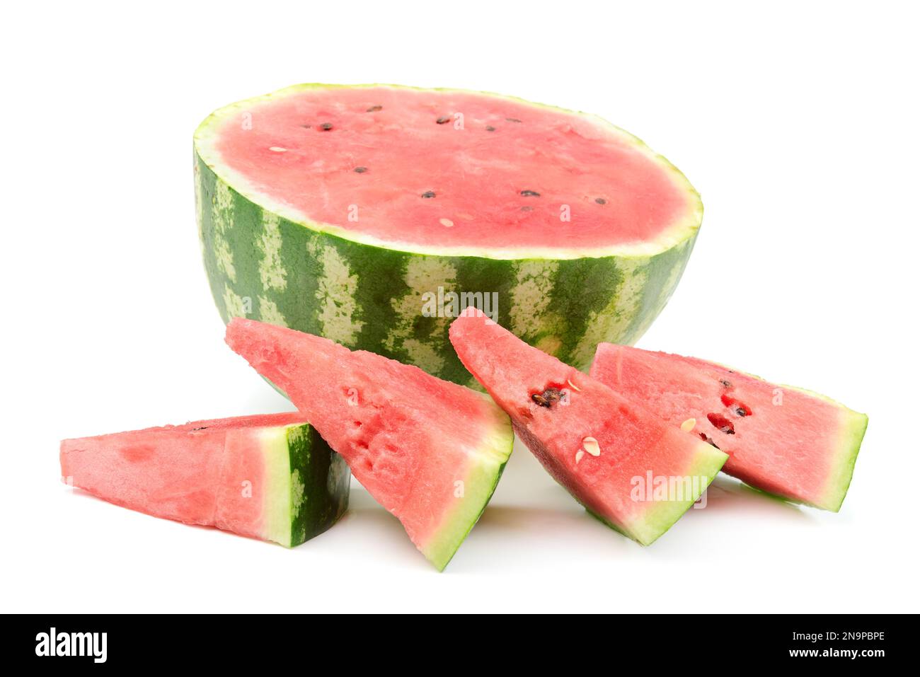 cut watermelon isolated on white background Stock Photo - Alamy