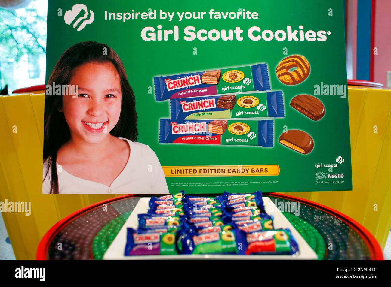 Nestle Crunch Girl Scout Candy Bars at Dylan's Candy Bar, on Wednesday ...