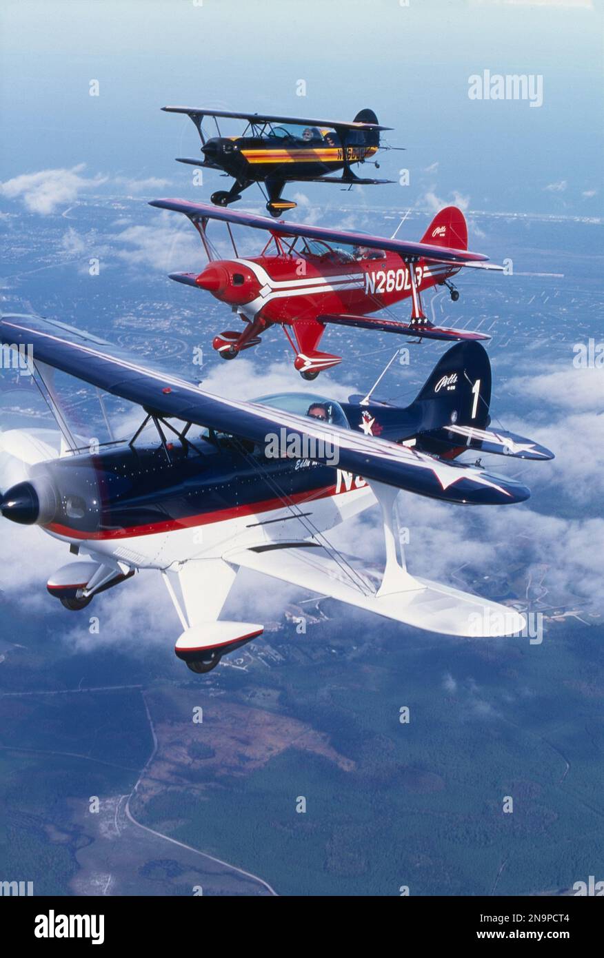 Aviation, light planes in formation Stock Photo - Alamy