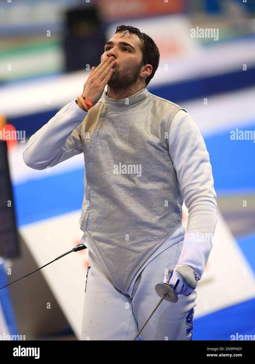 Pala Alpitour, Turin, Italy, February 12, 2023, Filippo Macchi (Italy) during 2023 Foil Grand ...