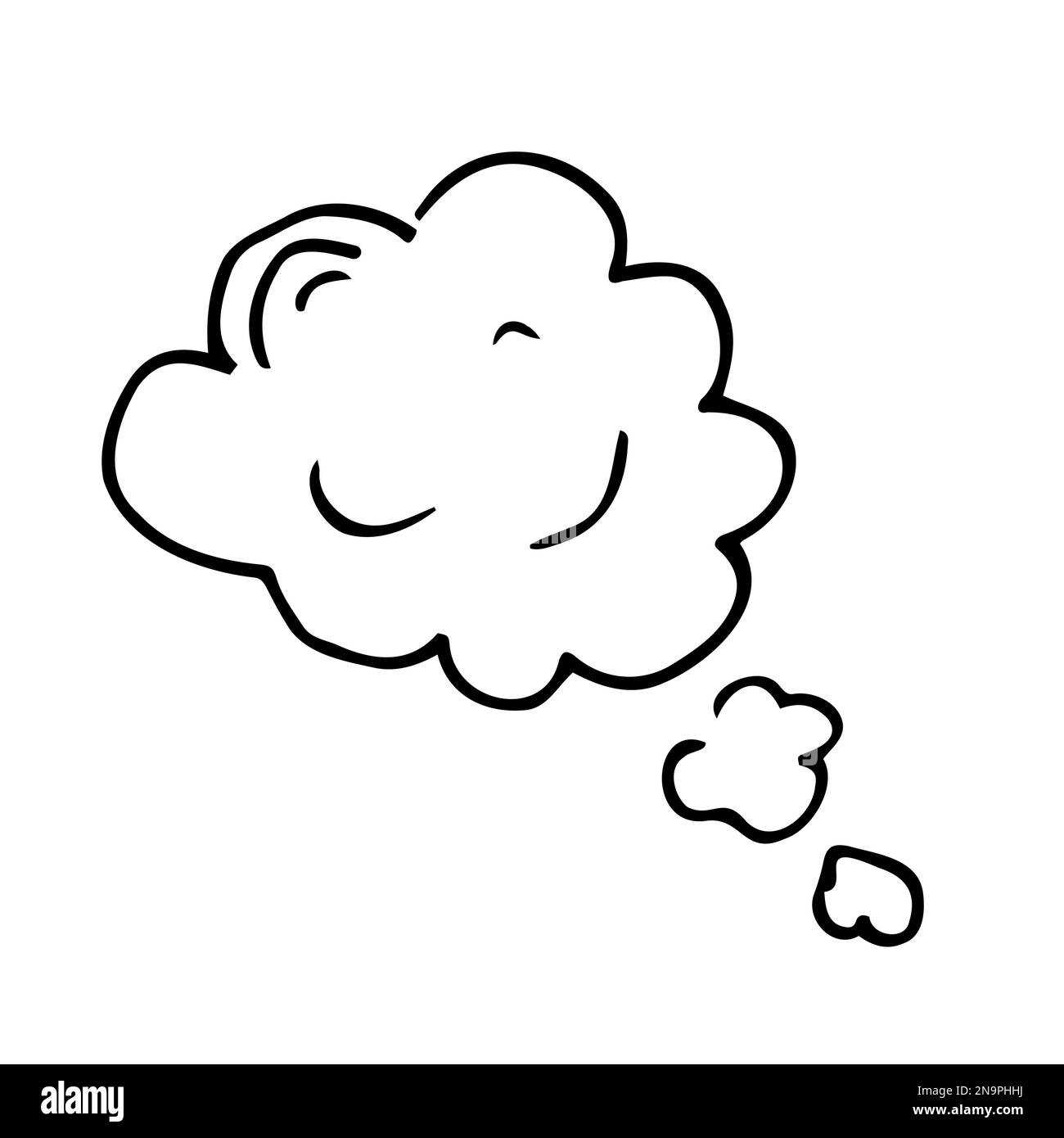Doodle Drawing Dialog Cloud Dialog Box For Communication For Printing On Paper And Textiles
