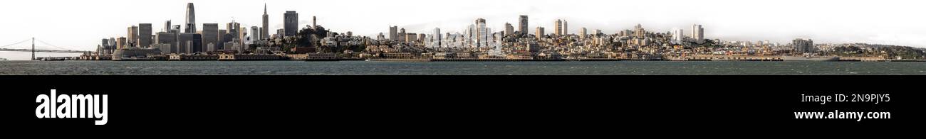 San Francisco (California, USA) Skyline isolated on white background ...