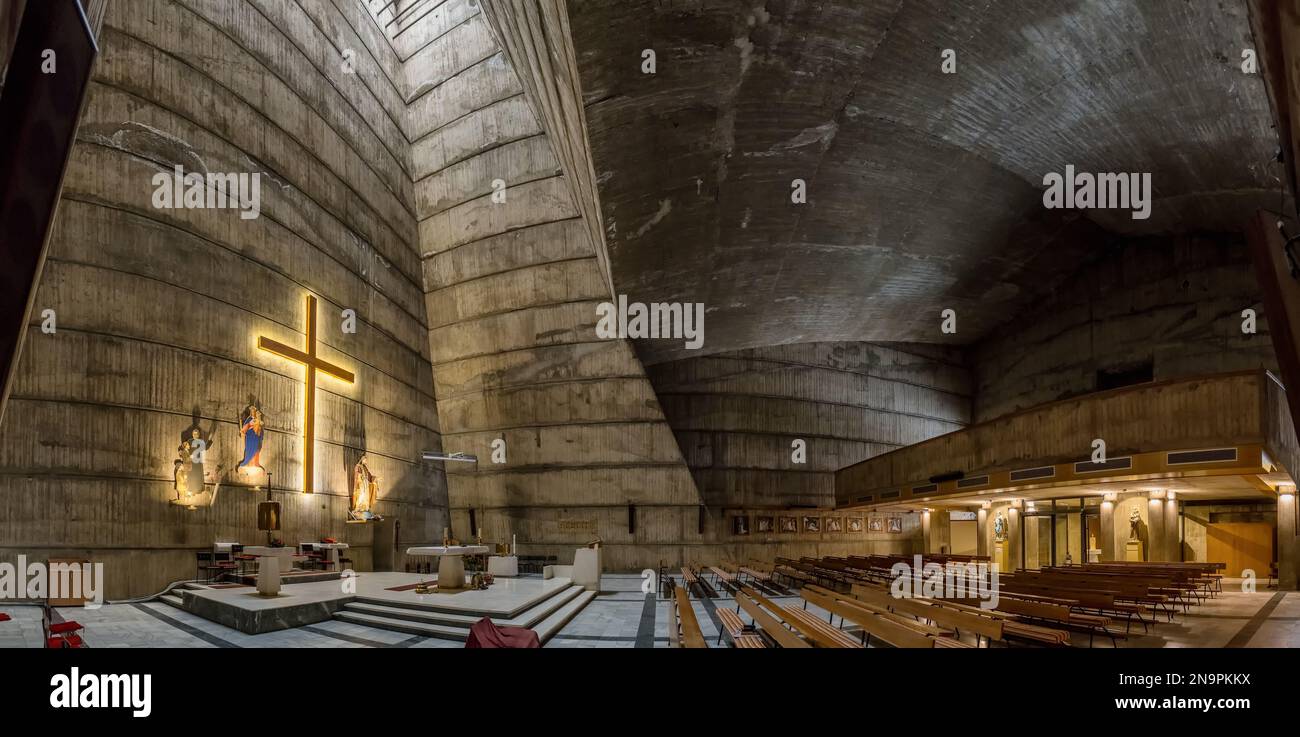 Interior of Church of the Holy Heart of Jesus in Podgorica Stock Photo ...