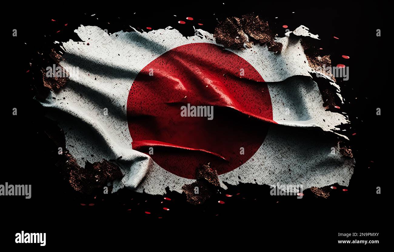 Grunge japan flag hi-res stock photography and images - Alamy