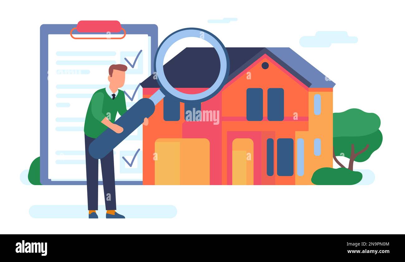 Property inspection Stock Vector Images - Alamy