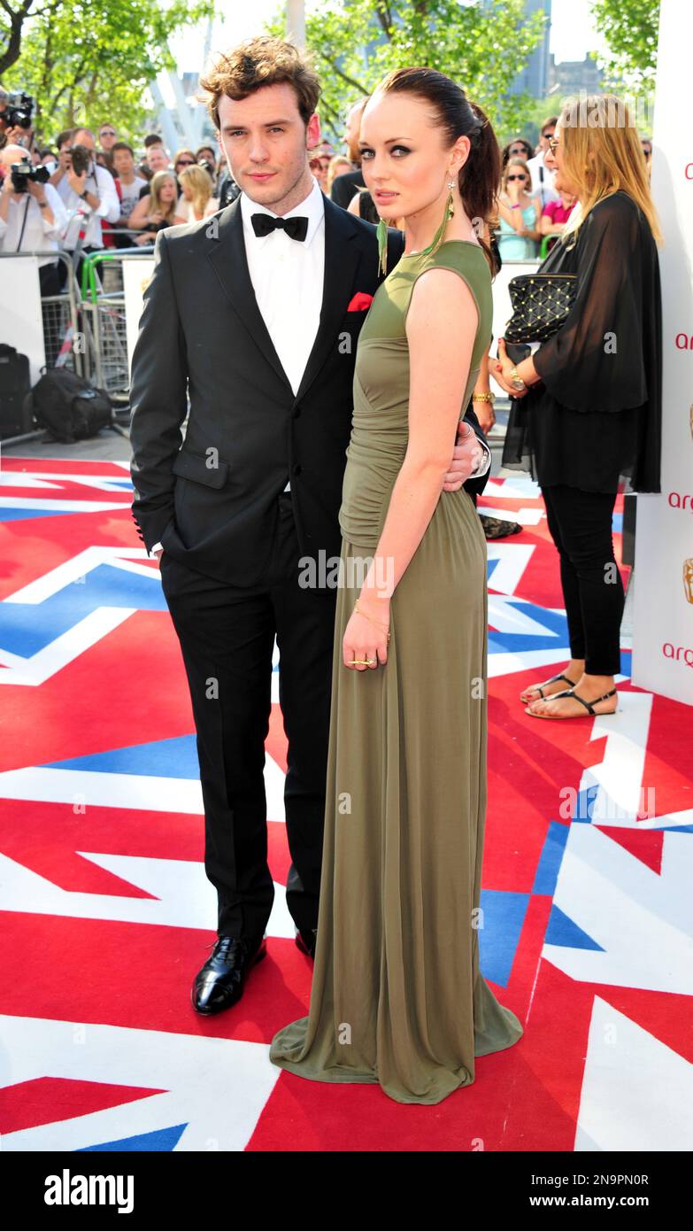 Sam Calfin and Laura Haddock arrives at the BAFTA TV Awards on Sunday ...