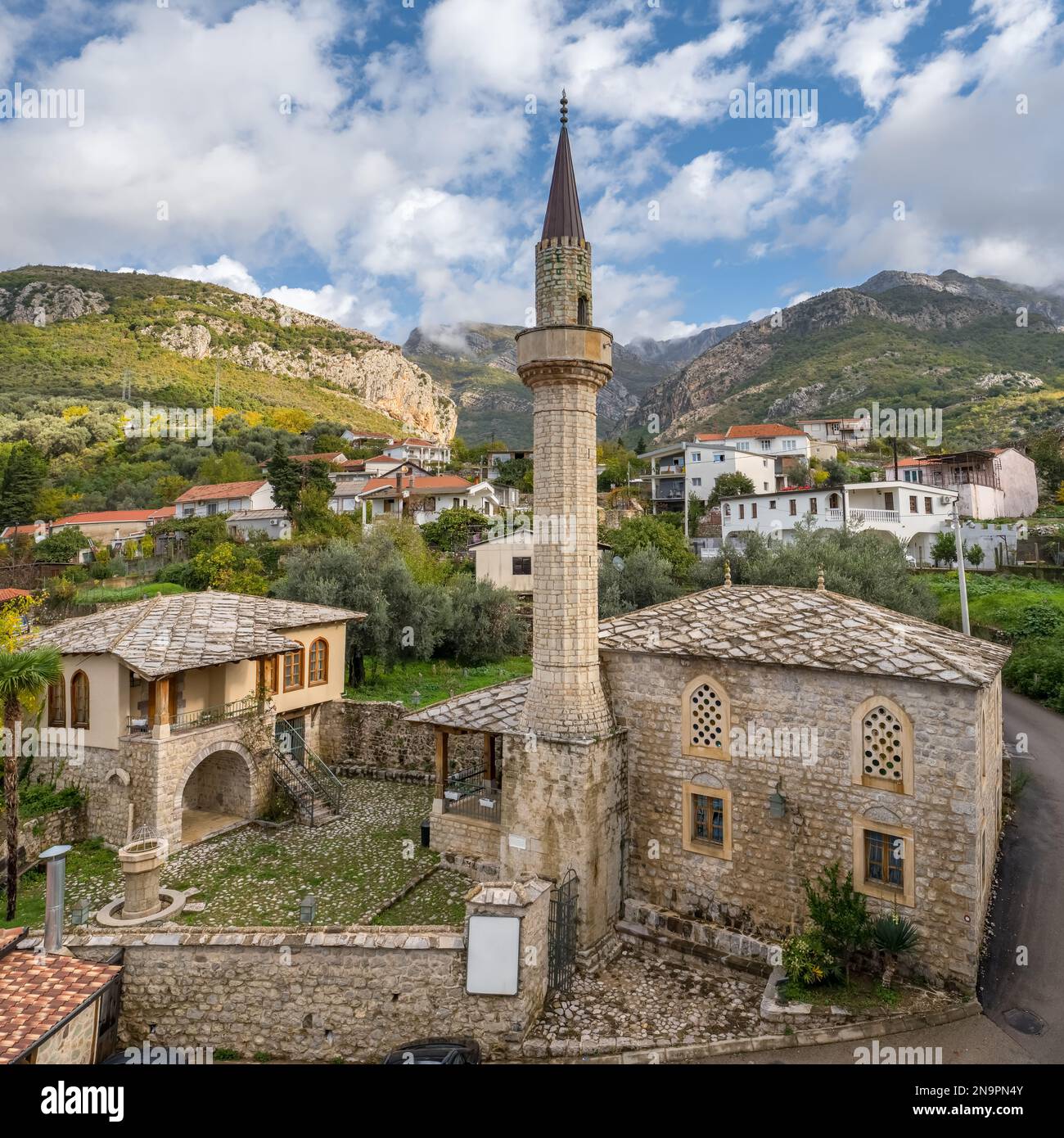 Omerbasha Mosque in Stari Bar town, Montenegro Stock Photo - Alamy