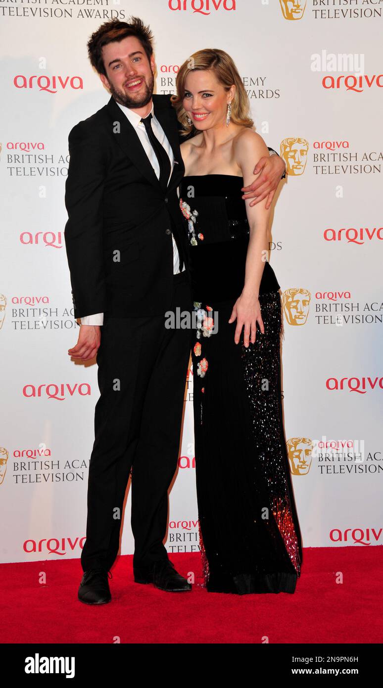 Presenter Jack Whitehall and Melissa George pose at the BAFTA TV Awards ...