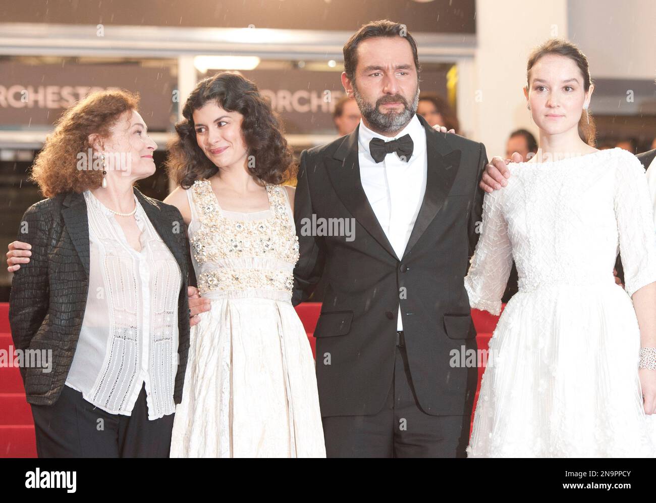 From left actors Catherine Arditi, Audrey Tautou, Gilles Lellouche and ...