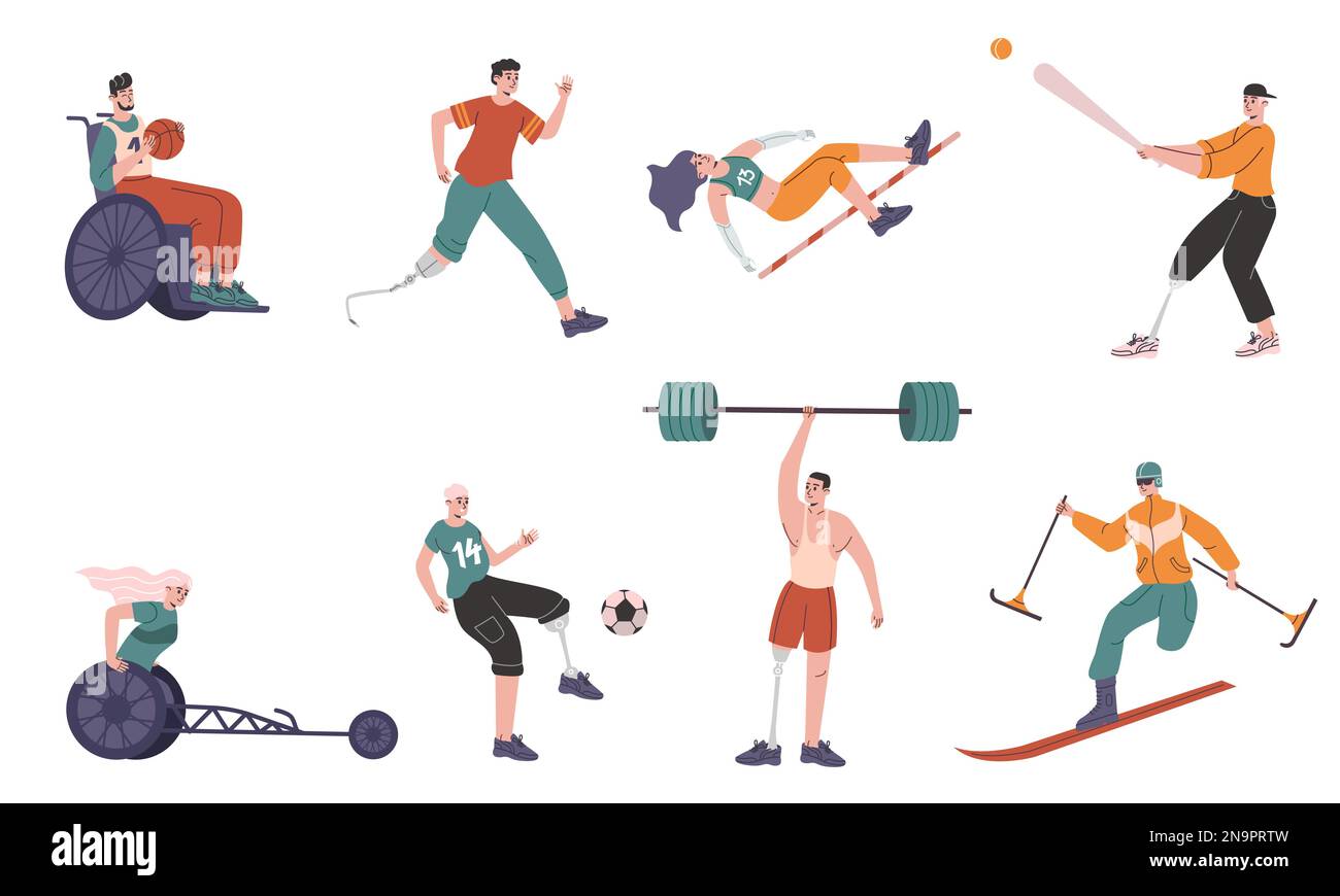Paralympic athletes. Professional sports. People with missing limbs ...