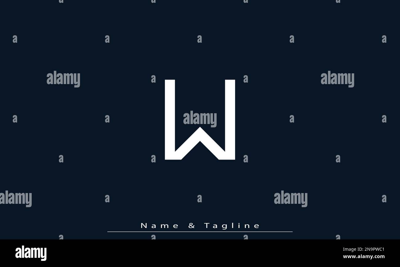 Alphabet letters Initials Monogram logo W Stock Vector Image & Art - Alamy