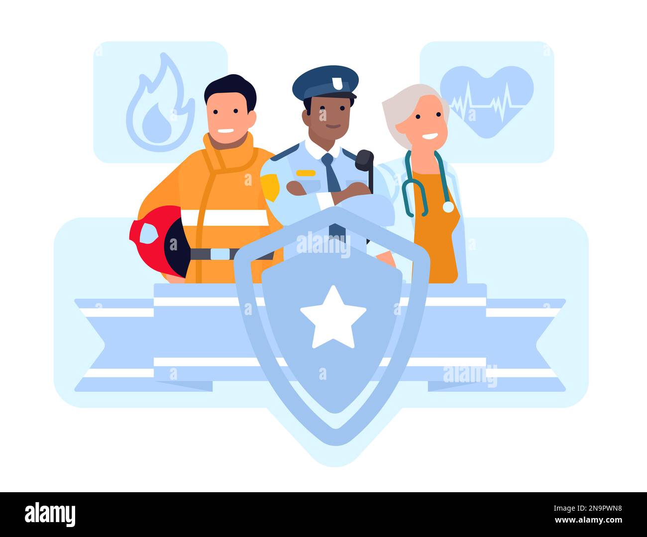 Rescue team. Emergency service career. Police officer. Paramedic and ...