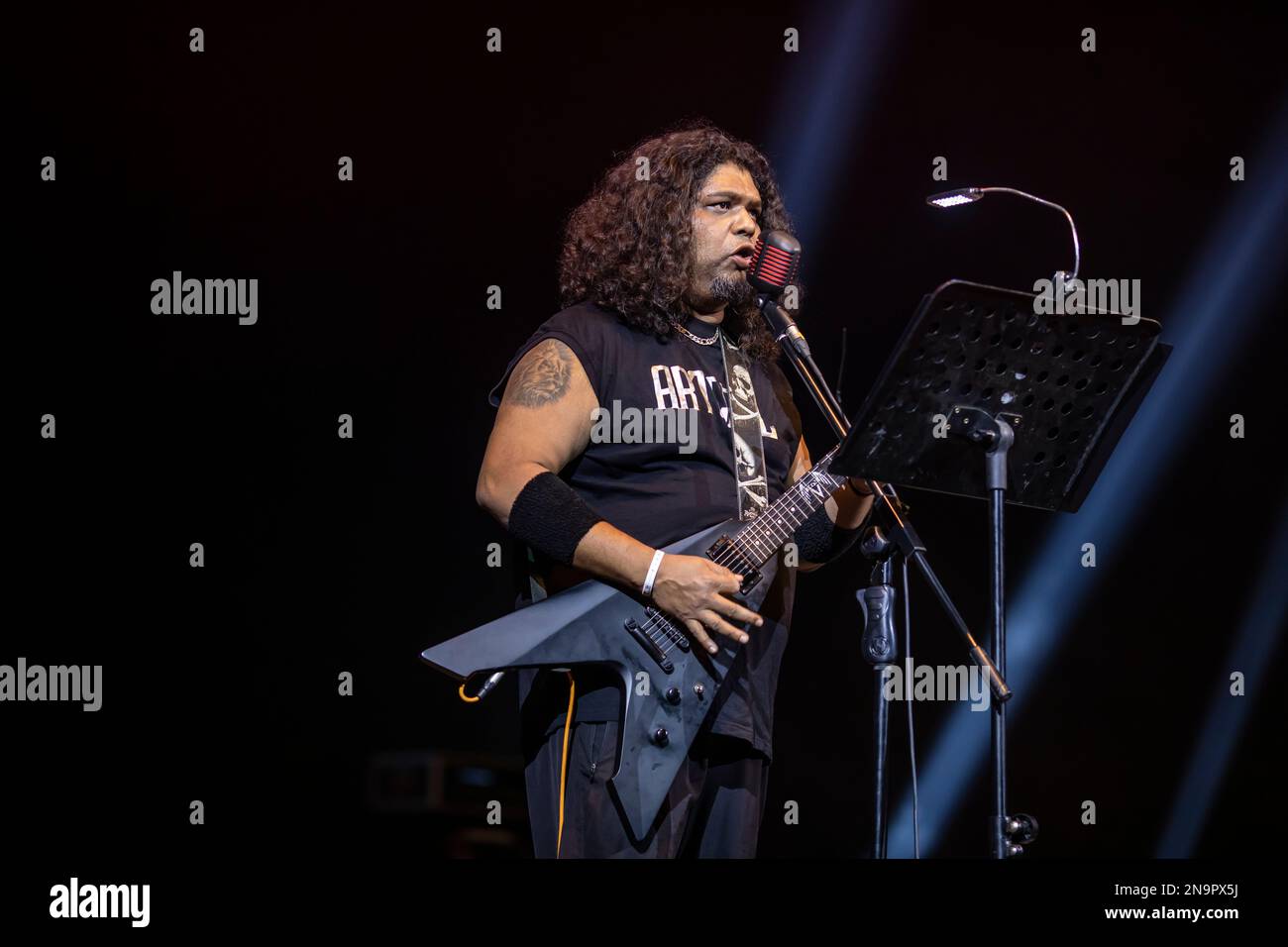 Dhaka, Bangladesh. 11th Feb, 2023. Vocalist of Artcell, George Lincoln ...