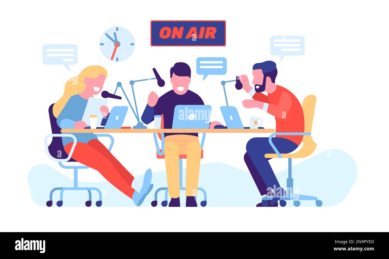 Voice recording studio man Stock Vector Images - Alamy