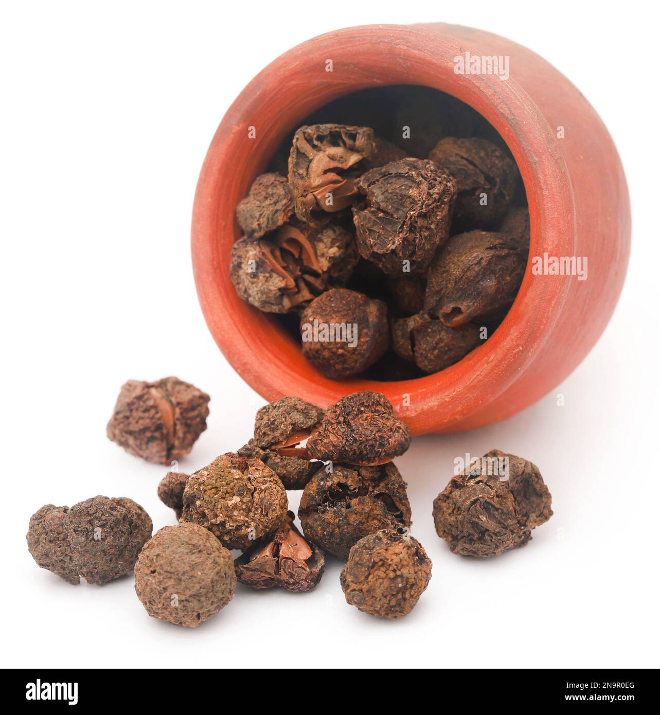 Dried amla fruits in bowl over white background Stock Photo - Alamy