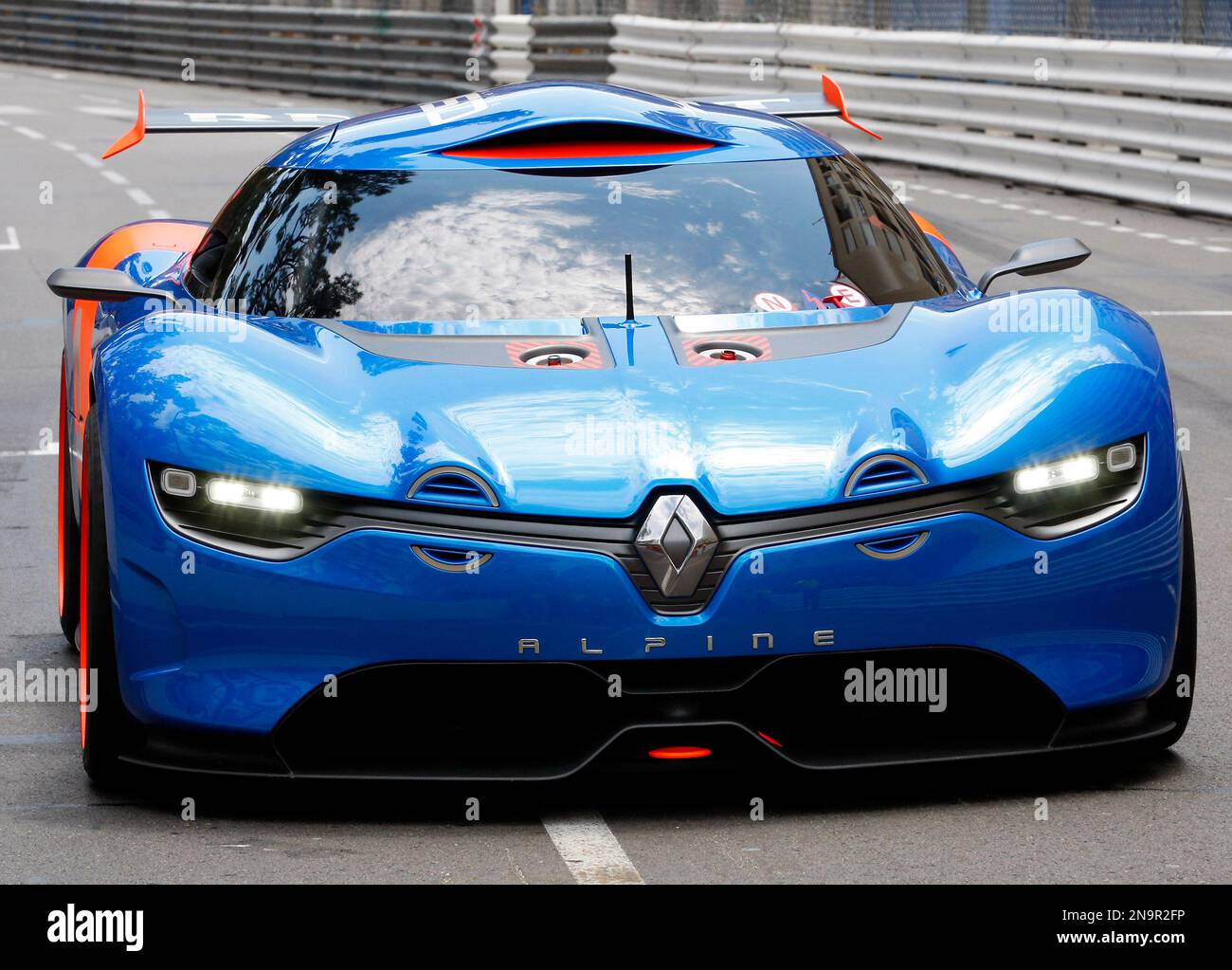 A new Renault concept car runs at the Monaco racetrack, in Monaco ...