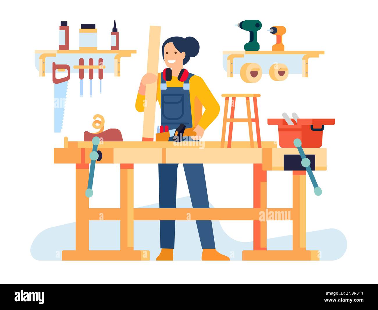 Carpenter Working Clipart