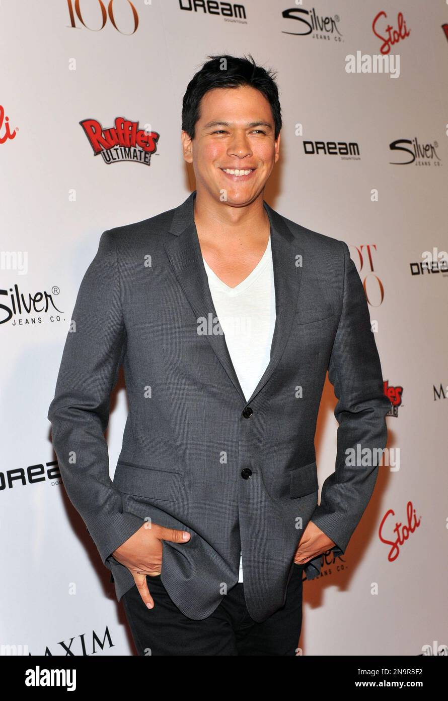 Chaske Spencer, of Twilight, arrives to The MAXIM Hot 100 Party ...