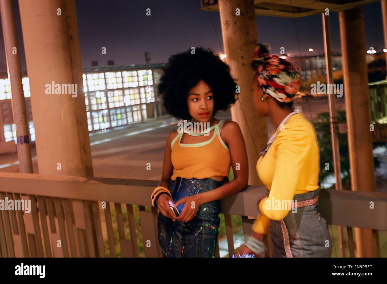Fashion models wait backstage at the first day of the Soweto Fashion ...