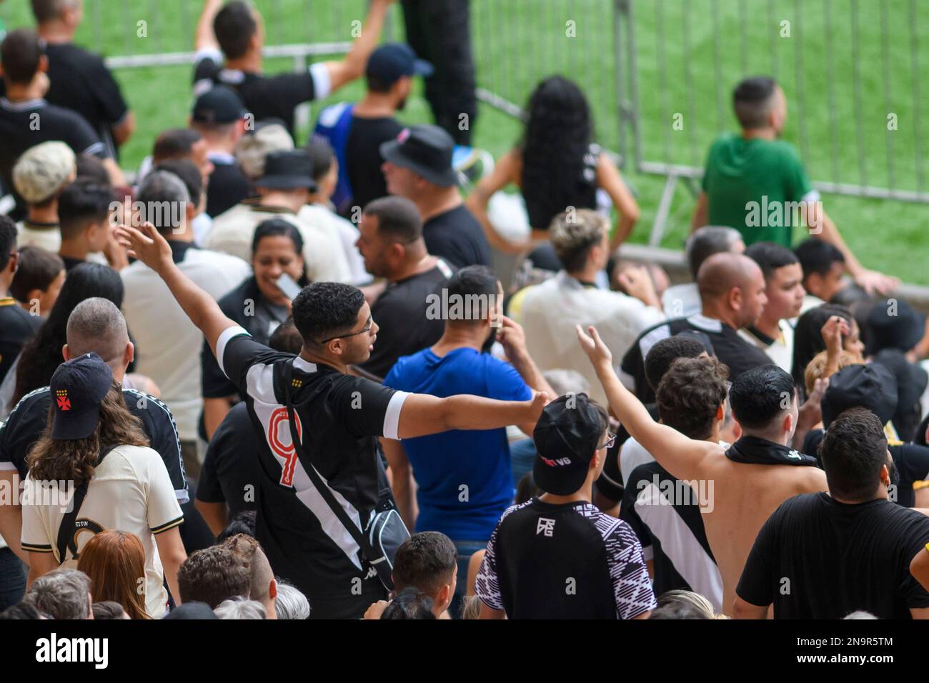 Rio De Janeiro, Brazil. 12th Feb, 2023. Crowd during Fluminense x Vasco ...