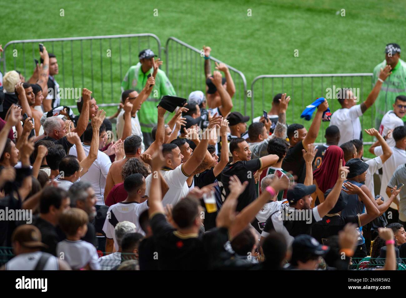 Rio De Janeiro, Brazil. 12th Feb, 2023. Crowd during Fluminense x Vasco ...