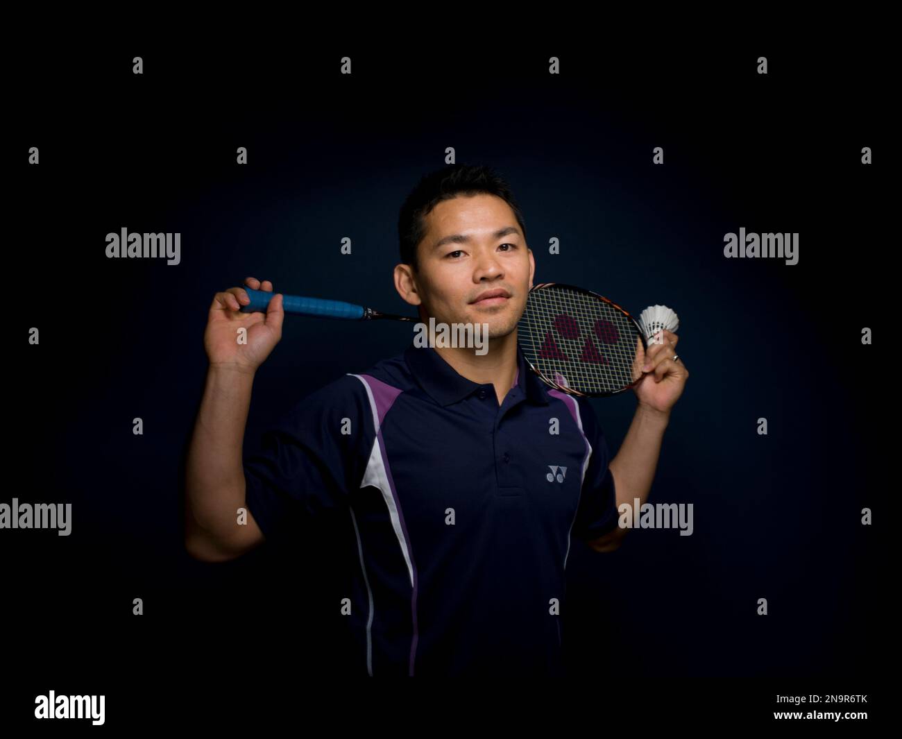 Badminton player Howard Bach poses for a portrait at the 2012 Team USA ...