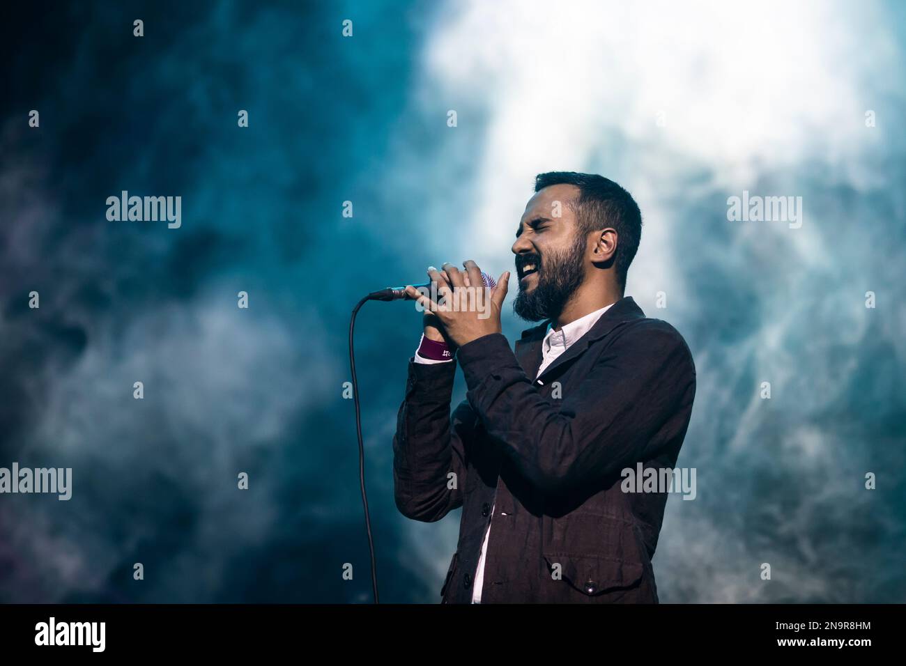Vocalist of Nemesis, Zohad Reza Chowdhury performs on stage at the Hope ...