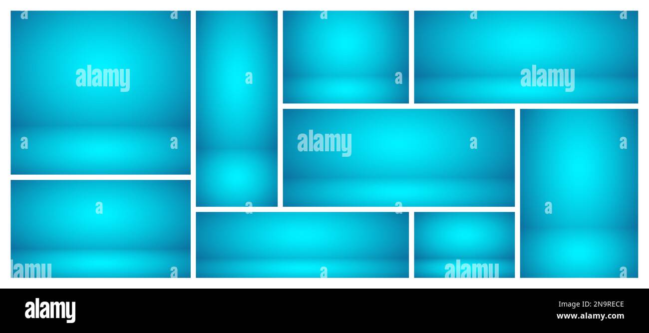 Empty blue studio abstract backgrounds with spotlight effect. Product ...