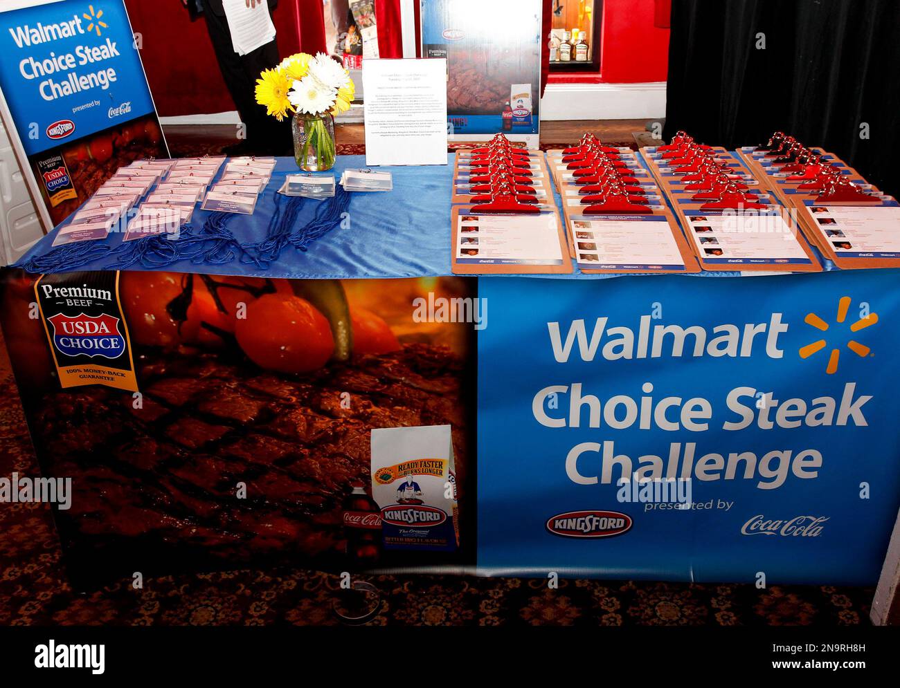 A general view of atmosphere appears at the Walmart Choice Steak ...