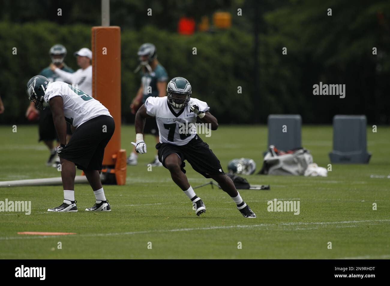 Philadelphia Eagles defensive end Phillip Hunt (76) runs during an NFL ...