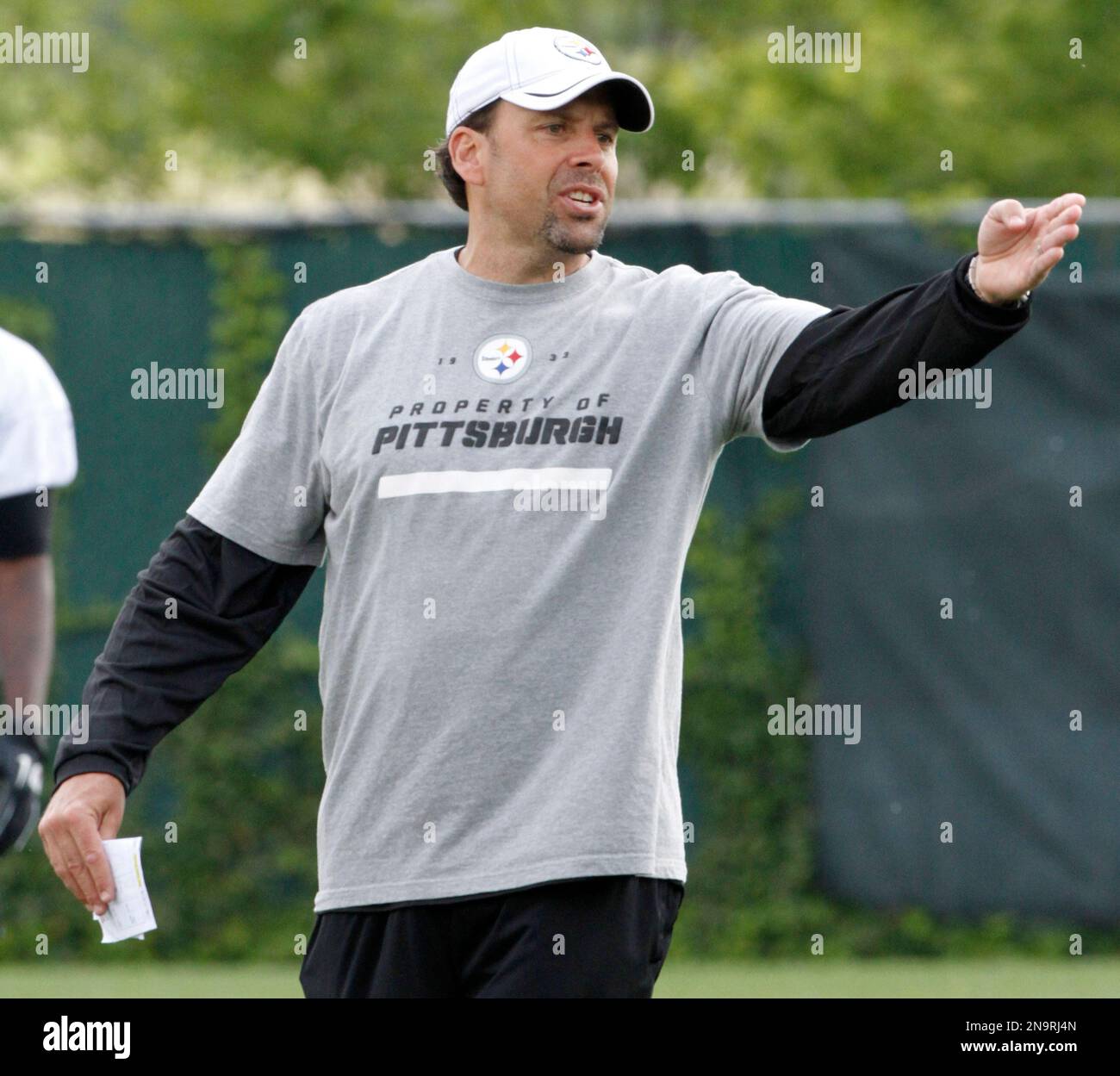 Pittsburgh Steelers offensive coordinator Todd Haley on the first day ...