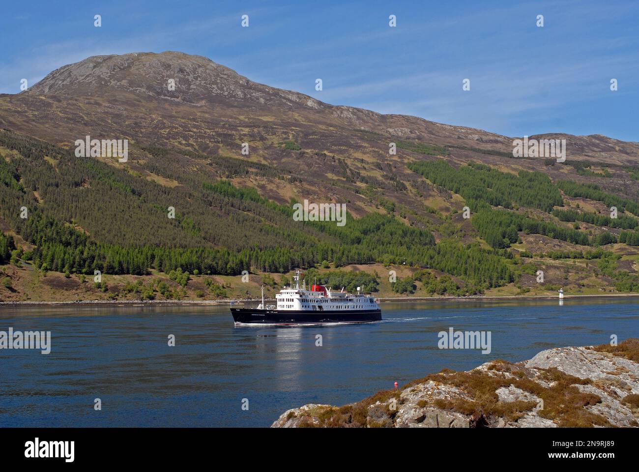 HEBRIDEAN PRINCESS passing GLENELG, cruising the narrows of the KYLE ...