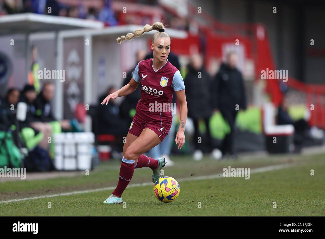 Crawley, UK. 12th Feb, 2023. Aston Villa's Alisha Lehmann during the ...