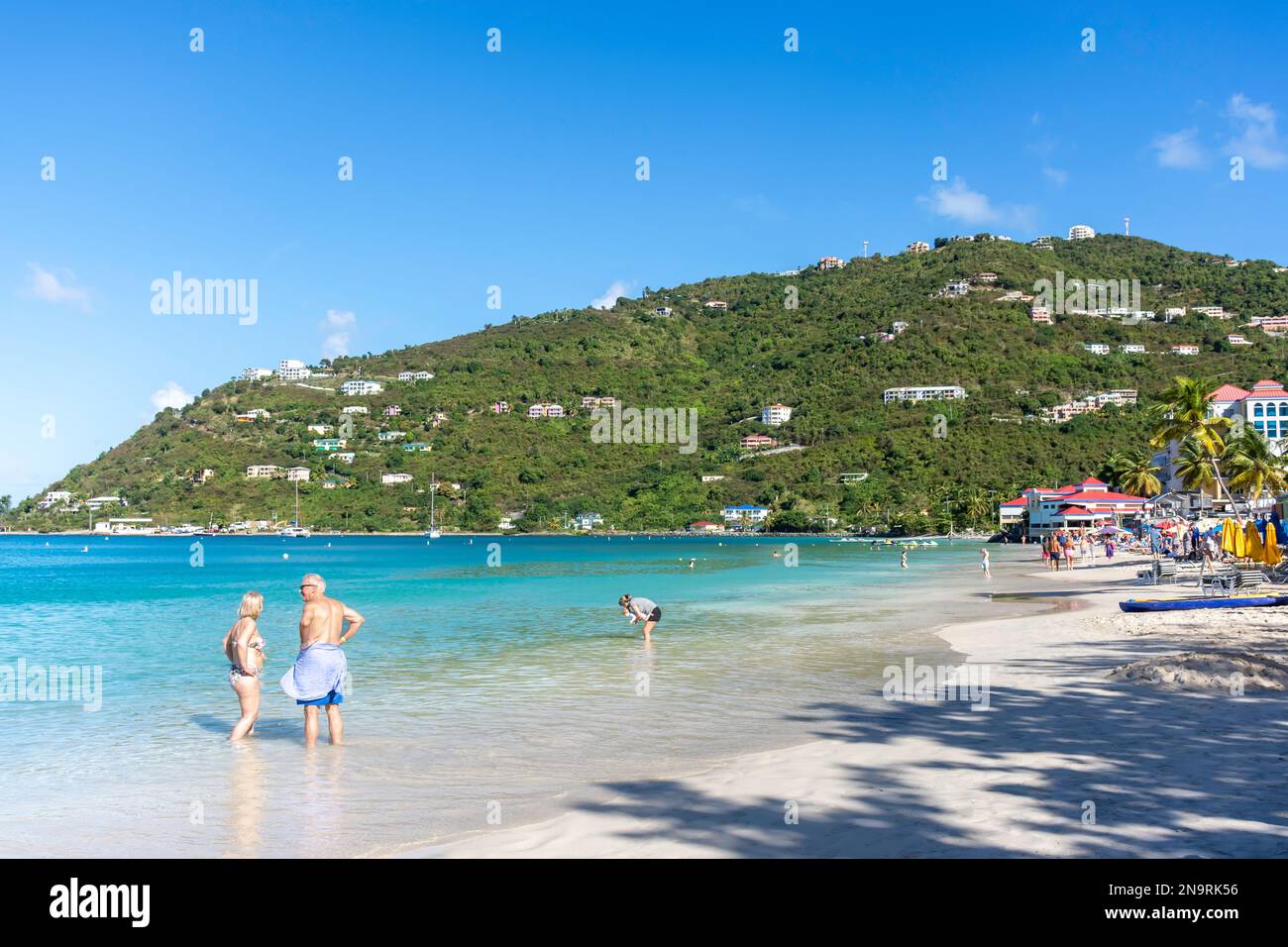 Beach resort view, Cane Garden Bay, Tortola, The British Virgin Islands ...