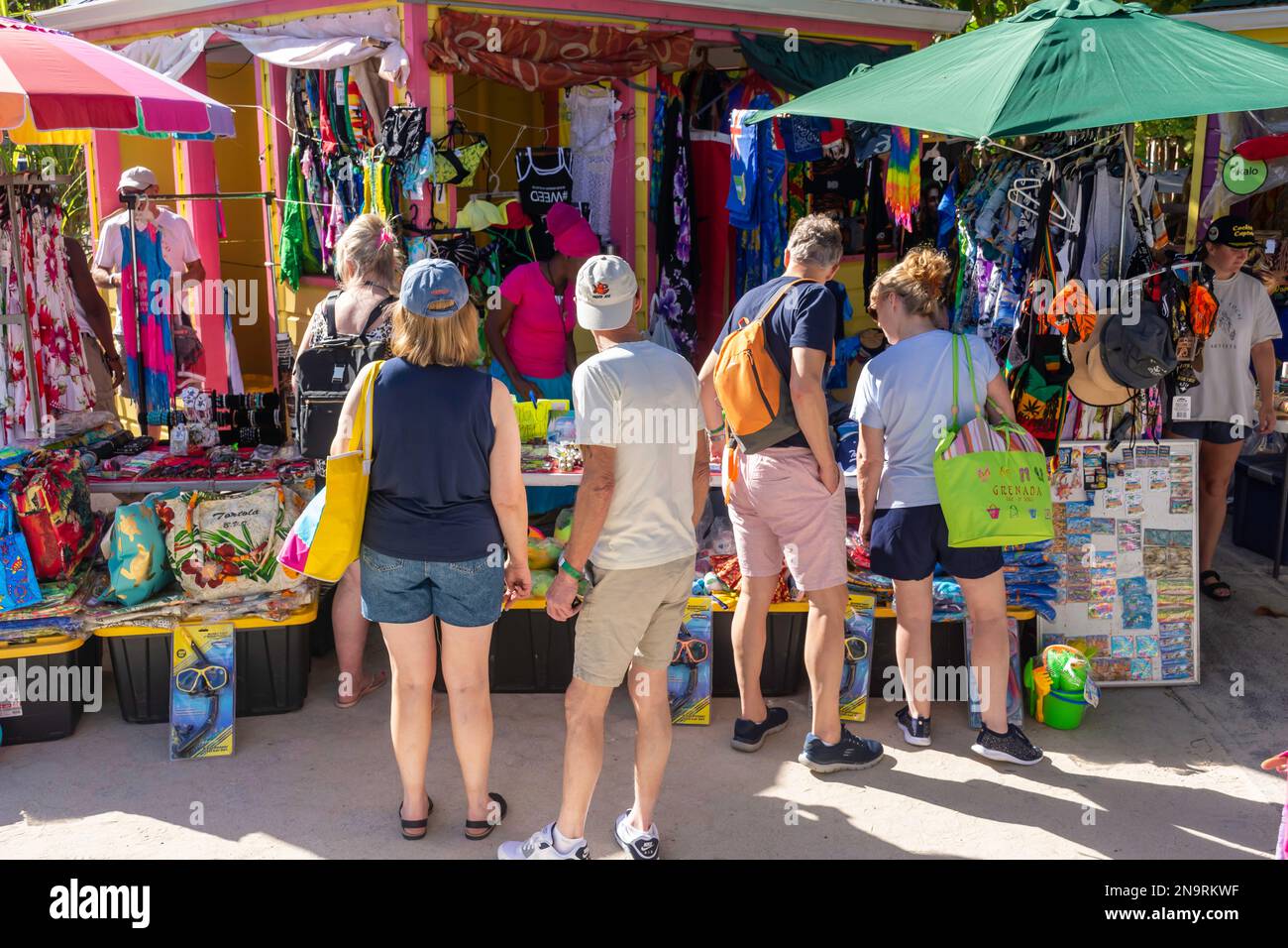 Beach shop display at Cane Garden Bay, Tortola, The British Virgin ...