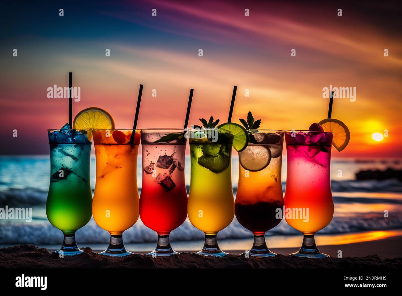 Colorful Mixed Drinks