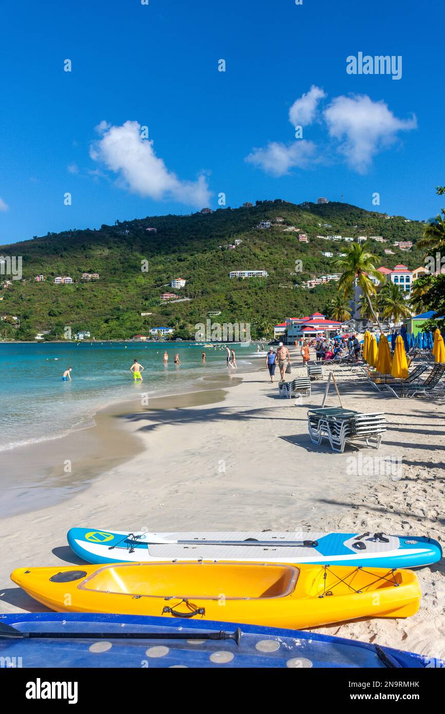 Beach resort view, Cane Garden Bay, Tortola, The British Virgin Islands ...