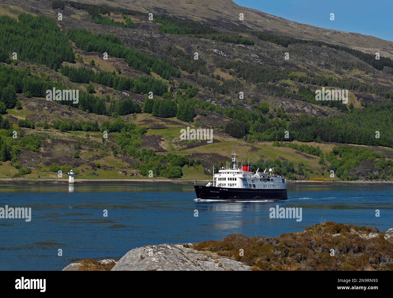 HEBRIDEAN PRINCESS passing GLENELG, cruising the narrows of the KYLE ...