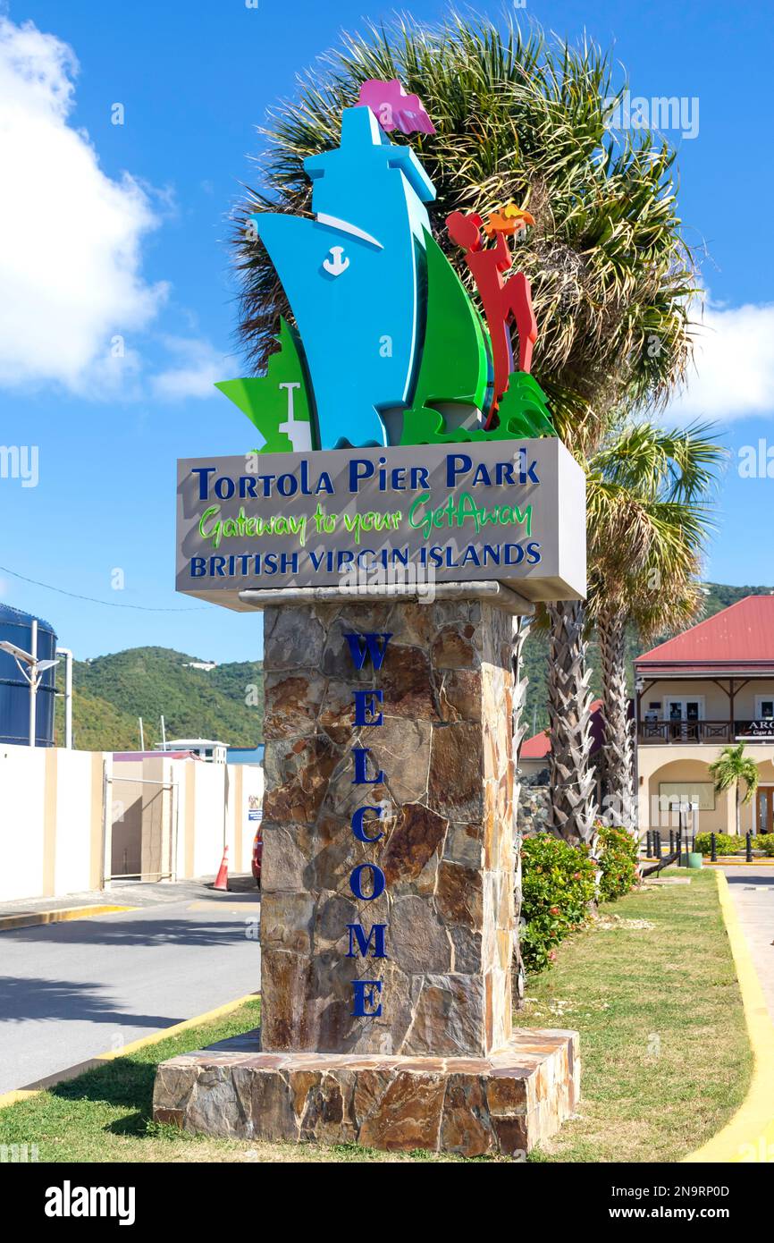 Entrance to Tortola Pier Park, Road Town, Tortola, The British Virgin ...