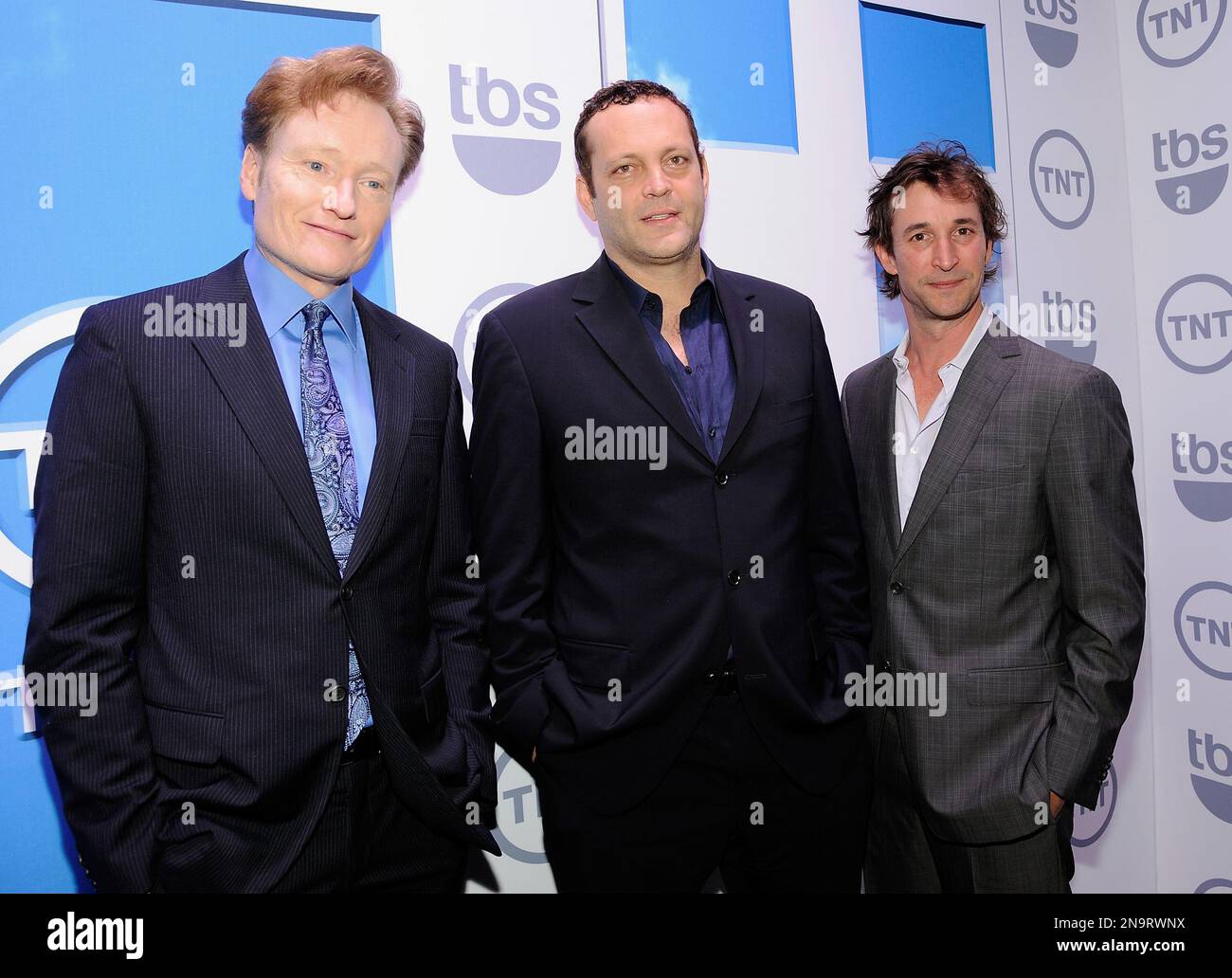 From left, Conan O'Brien, Vince Vaughn and Noah Wyle attend the TNT and ...