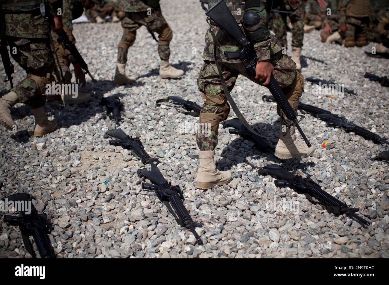 In this Wednesday, May 16, 2012 photo, Afghan National Army soldiers ...