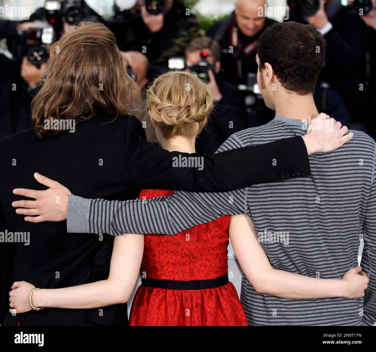 From left, actor Caleb Landry Jones, Sarah Gadon and Director Brandon ...