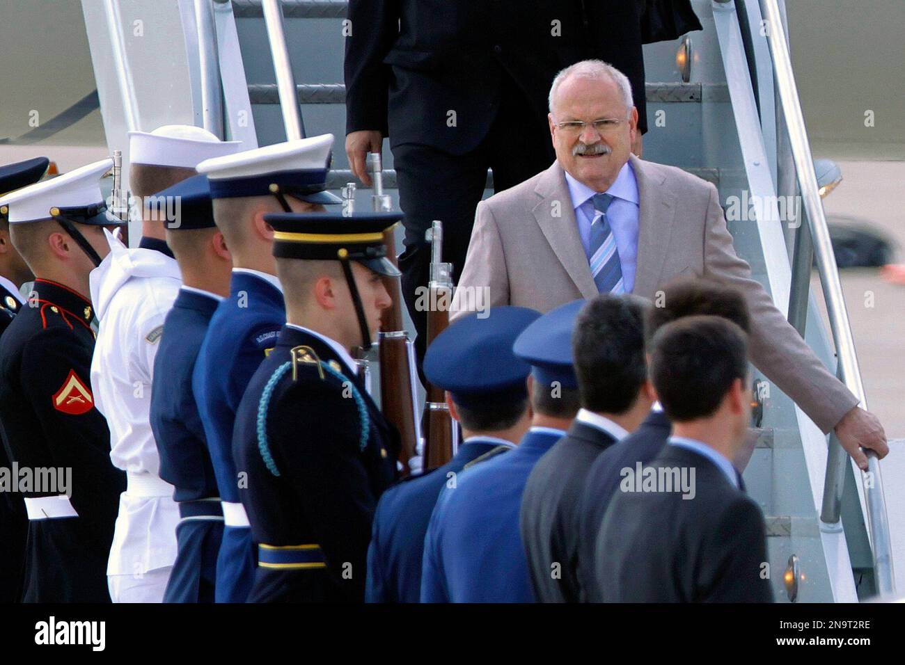 Ivan Gasparovic, president of the Slovak Republic, arrives arrives at O ...
