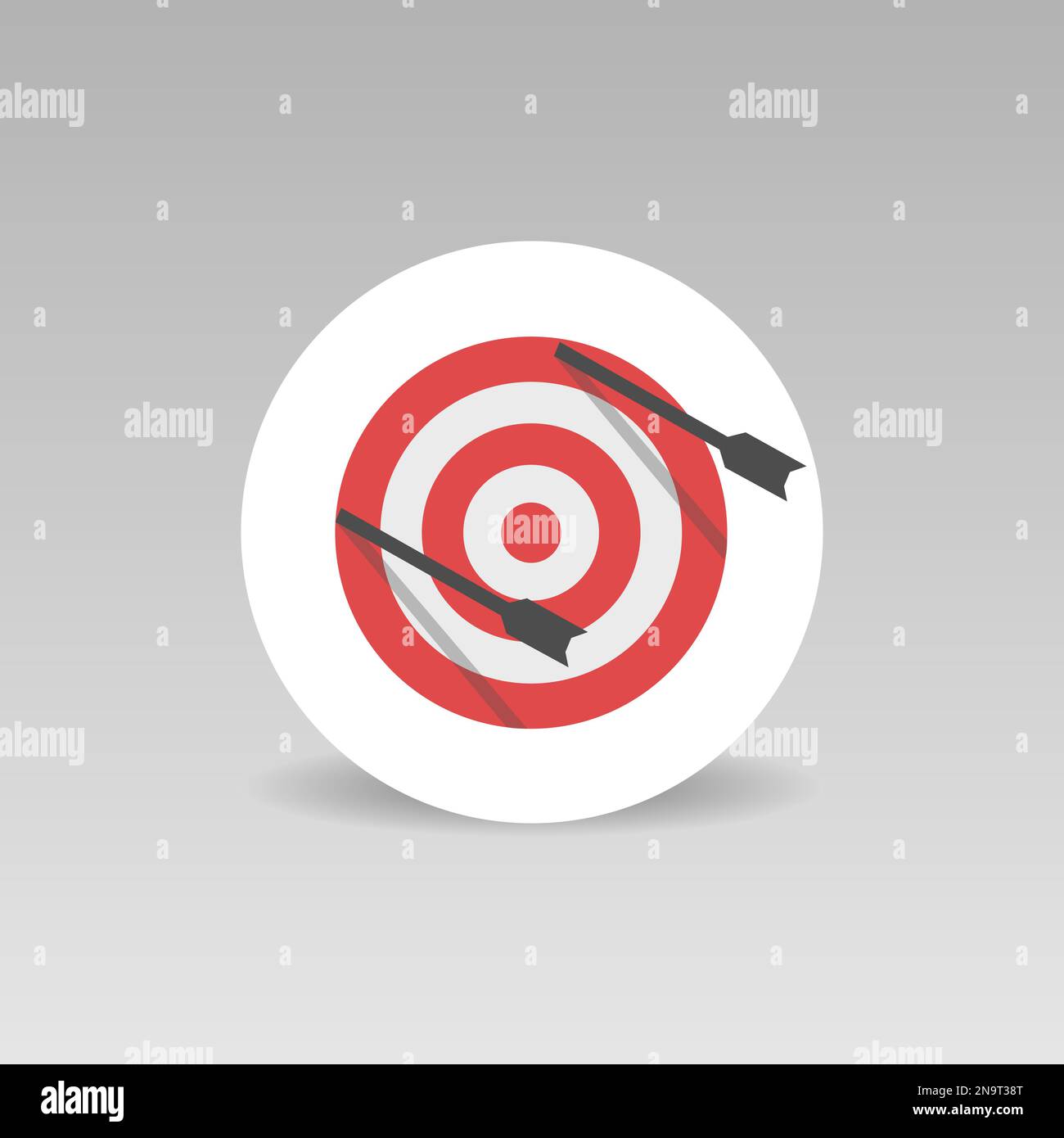 Business failures vector round icon Miss archery target Stock Vector ...