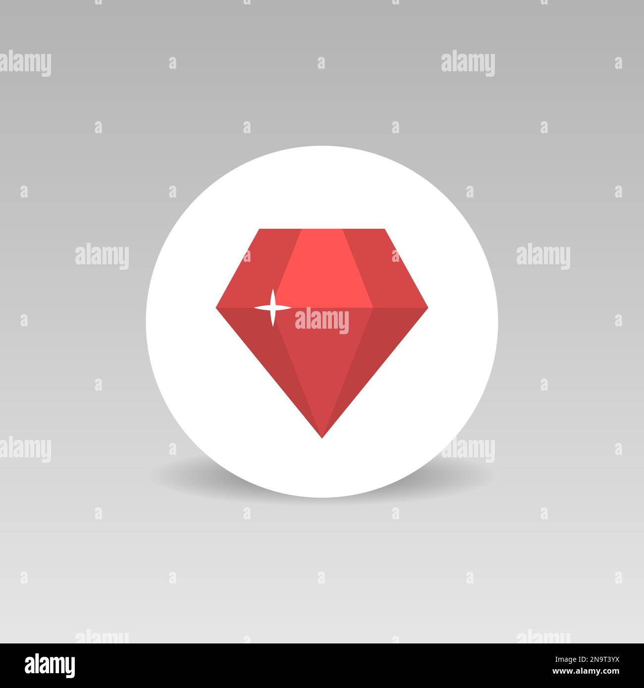 Red diamond gem vector icon hi-res stock photography and images - Alamy
