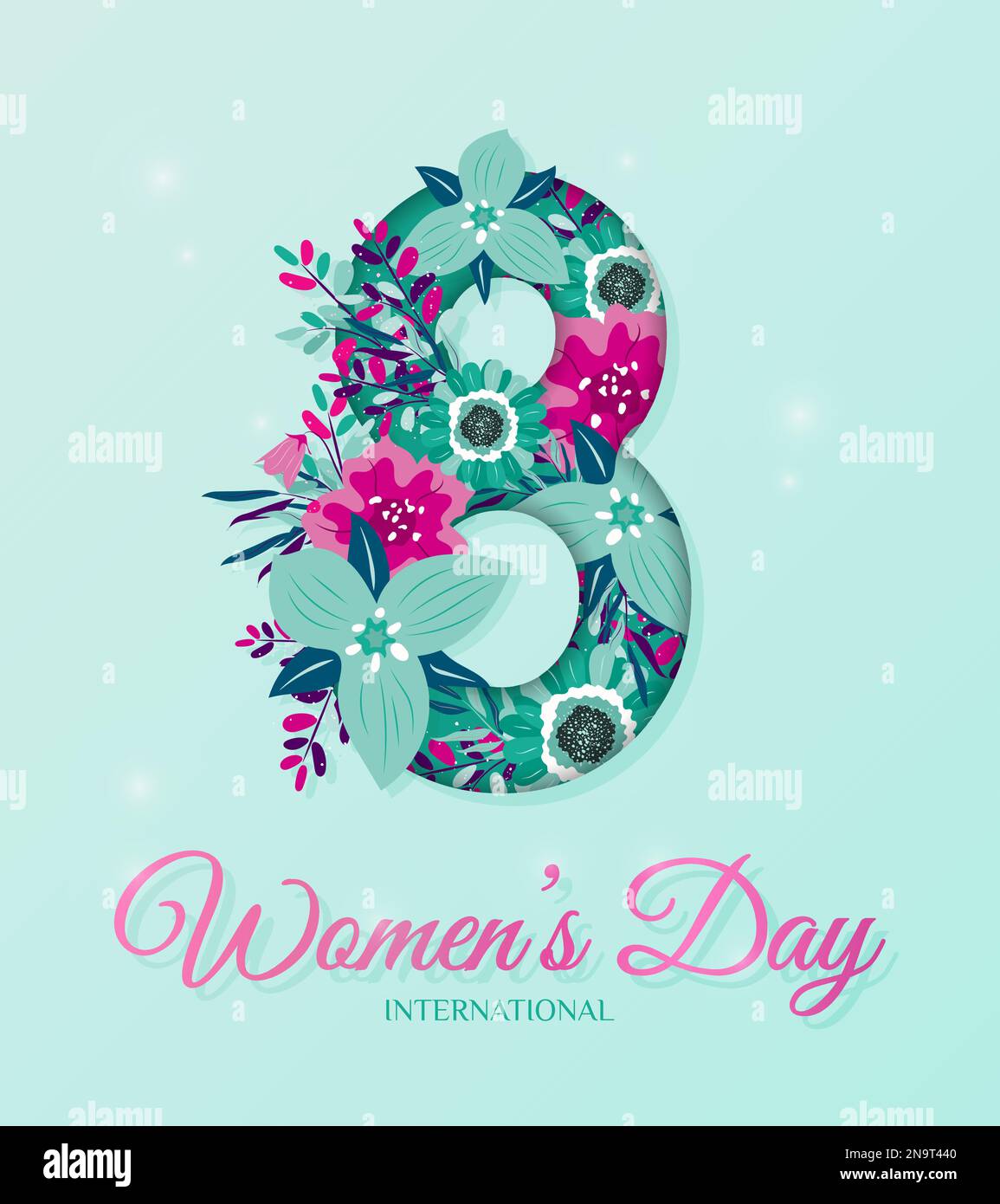 Number decoration plants Stock Vector Images - Alamy