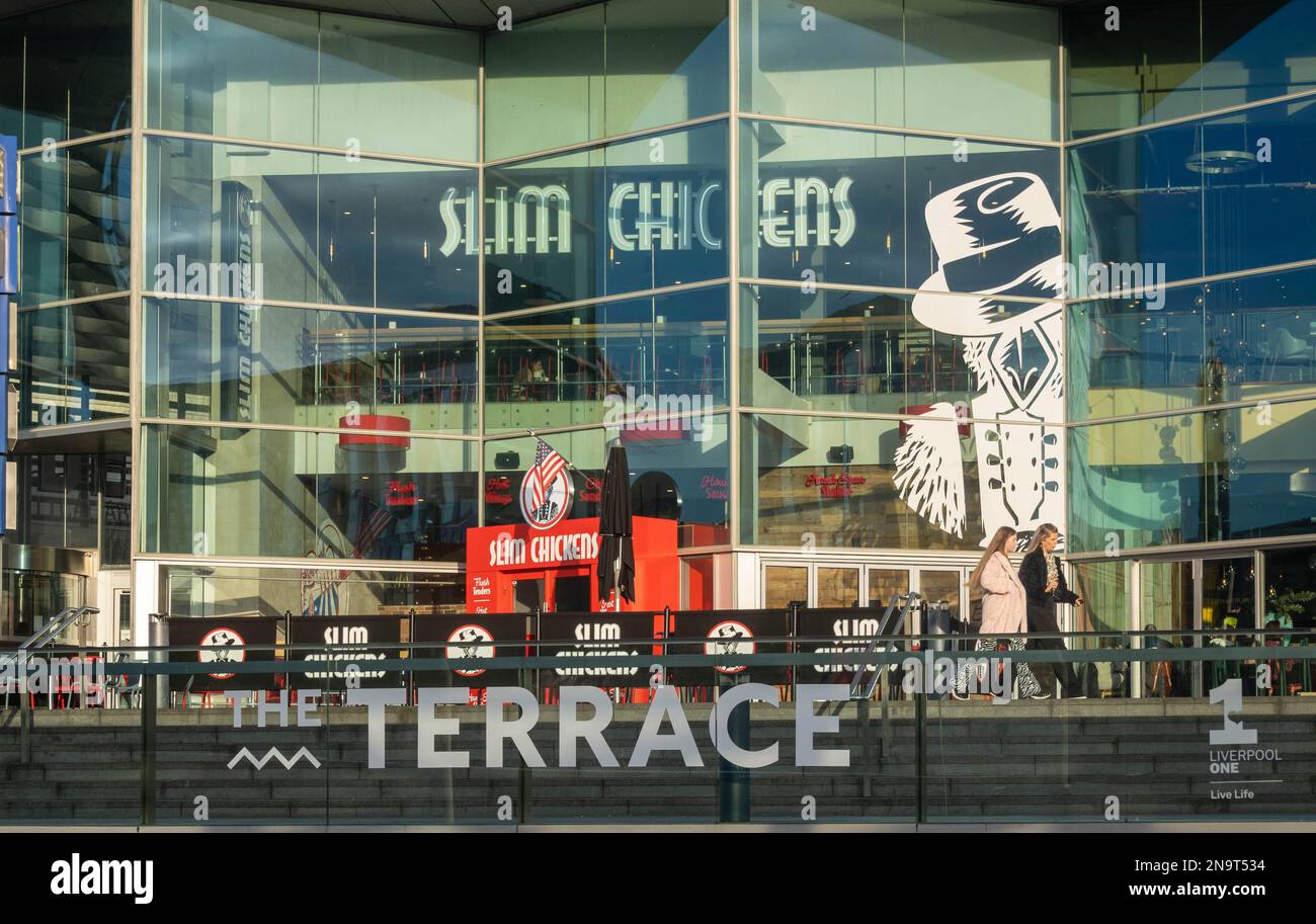 Slim Chickens fast food restaurant on the Terrace at Liverpool One ...